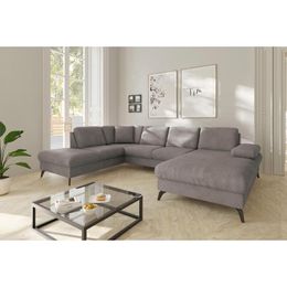 Sit & More sit&more Wohnlandschaft &raquo;Morris Jubi U-Form, B: 300 cm&laquo; mit Armteilfunktion & 1 Zierkissen, optional Schlaffunktion grau 100% Polyester B/H/T: 300cm x