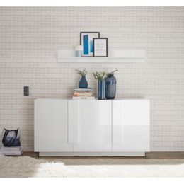 Home Affaire Sideboard &raquo;Jupiter, Breite 181 cm, Kommode 3 T&uuml;ren - Soft Closing, Anrichte,&laquo; moderne Griffblende, FSC , cleveres Stauraumkonzept wei&szlig; B/
