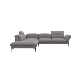 FLEXLUX Ecksofa &raquo;Salino, Funktionssofa mit Ottomane, Relaxsofa, Ecksofa&laquo; Sofa mit Arm- und Kopfteil-Verstellungen, Kaltschaum & Stahl-Wellen braun 100