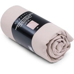Bugatti Spannbettlaken &raquo;PREMIUM, Baumwolle mit Elasthan, 180 g/m&sup2;&laquo; blickdicht und dehnbar beige Jersey-Elasthan, Obermaterial: 97% Baumwolle, 3% 