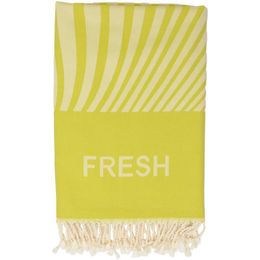 WEWO-Fashion Wewo fashion Hamamtuch &raquo;9850ST&laquo; Hamamtuch gelb Jacquard, Baumwolle B/L: 100cmx180cm, 1 Stk., Wellen, Jacquard