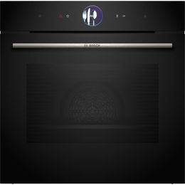 Bosch Dampfbackofen Serie 8 &raquo;HSG7361B1&laquo; mit Teleskopauszug nachr&uuml;stbar AirFry-Funktion schwarz Einheitsgr&ouml;&szlig;e Dampfbackofen