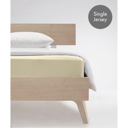Fleuresse Spannbettlaken &raquo;Jenny C aus feinf&auml;digem Mako-Jersey&laquo; f&uuml;r Matratzen bis 23 cm H&ouml;he gelb Mako-Jersey, Obermaterial: 100% Baumwolle B/L: 200cm,