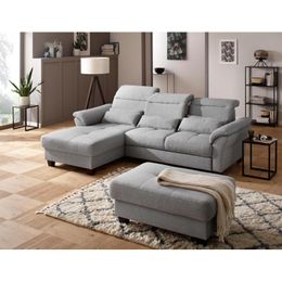 OTTO home Hocker &raquo;Solvei&laquo; silber B/H/T: 104cm x 45cm x 72cm, Struktur