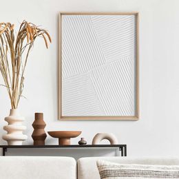 Reinders Wandbild &raquo;Diagonal&laquo; wei&szlig; Holzwerkstoff B/H/T: 30cm x 40cm x 3cm