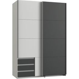wimex Schwebet&uuml;renschrank &raquo;Emden&laquo; Mit Au&szlig;enschubk&auml;sten wei&szlig; B/H/T: 135cm x 198cm x 64cm, Schubladen: 3 Stk. T&uuml;ren: 2 Stk.