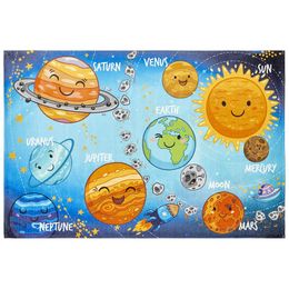 Kayoom Kinderteppich &raquo;Sympathy Kids 240&laquo; rechteckig 5 mm H&ouml;he Kurzflor, Modernes Muster, Fu&szlig;bodenheizungsgeeignet Polyester B : 120cm 1 Stk., 5mm, L: 170cm