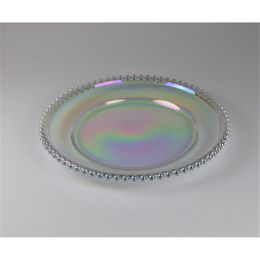AM Design Dekoteller &raquo;aus Glas&laquo; 2er Set &Oslash;: 26,5 cm silber Glas &Oslash; 26,5cm