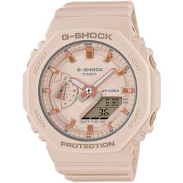 Casio G-Shock Damen Casio G-SHOCK Chronograph Quarzuhr, Armbanduhr, Damen, Herren, digital, bis 20 bar wasserdicht beige Einheitsgr&ouml;&szlig;e