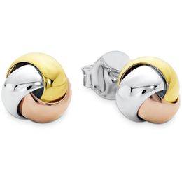 Amor Damen Paar Ohrstecker &raquo;Knoten&laquo; rosa Silber 925 (Sterlingsilber)