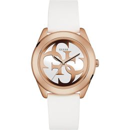 Guess Damen Quarzuhr &raquo;G TWIST&laquo; Armbanduhr, Damenuhr, analog, Silikonarmband wei&szlig; Einheitsgr&ouml;&szlig;e