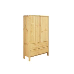 OTTO home W&auml;scheschrank &raquo;Luven&laquo; B/H/T ca. 81/137/34, aus massiver Kiefer, H&ouml;he 137 cm, mit 2 Schubladen und 2 T&uuml;ren beige Massivholz B/H/T: 81cm x 
