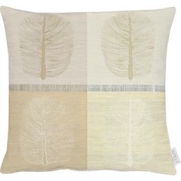 Apelt Dekokissen &raquo;Vito&laquo; aus Jacquard-Gewebe, Kissenh&uuml;lle ohne F&uuml;llung, 1 St&uuml;ck beige Polyester, Viskose B/L: 46cm x 46cm, 1 Stk.