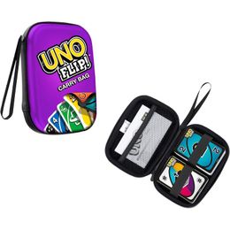 klein Tragetasche &raquo;UNO FLIP, lila&laquo; Aufbewahrungstasche f&uuml;r Spielkarten und Anleitung lila B/H/T: 11cm x 4cm x 16cm Tragetasche