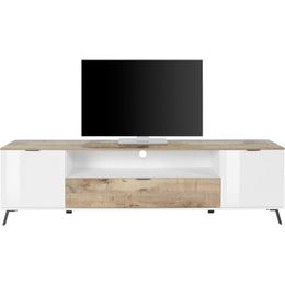 Home Affaire Lowboard &raquo;CASANOVATV-Board, TV-Schrank&laquo; Breite ca. 220 cm wei&szlig; B/H/T: 220cm x 60cm x 40cm, 1 Stk., 2 Stk.