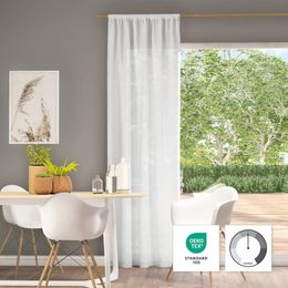 Neutex for you! Vorhang &raquo;Mara-ECO&laquo; Stangendurchzug 1 Stk. tlg. wei&szlig; Jacquard, Polyester 245cm, Stangendurchzug, 144cm