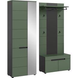Home Affaire Garderoben-Set &raquo;REHAT, TOPSELLER!, 3-teilig, Breite 160 cm, individuell erweiterbar&laquo; Set, bestehend aus: Garderobenschrank, Sitzbank und 