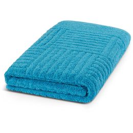 Ross Duschtuch &raquo;CARRE&laquo; 100% Baumwolle, Rippenstruktur, gro&szlig;e Farbauswahl blau Frottier, Frottier B/L: 70cmx140cm, 1 Stk., Frottier