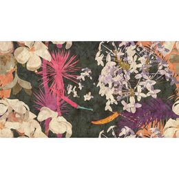 Livingwalls living walls Fototapete &raquo;Walls by Patel Vintage Bouquet 2&laquo; glatt Vlies, Wand, Schr&auml;ge beige Vlies B/L: 5m x 2,7m