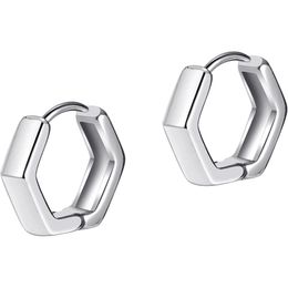 Firetti Damen Paar Creolen &raquo;Schmuck Geschenk Edelstahl Ohrschmuck Ohrringe Classic&laquo; silber Edelstahl