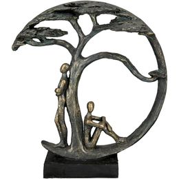 Casablanca by Gilde Dekofigur &raquo;Skulptur Shadow&laquo; Bronzefarbenes Paar unter Baum, Antikfinish, Wohnzimmer braun Kunstharz B/H/T: 28cm x 32cm x 8,5cm