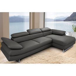 COTTA Ecksofa &raquo;Solution L-Form, B:286cm,modern mit Relaxarmlehne, Wellenunterfederung&laquo; mit Arm- & Kopfteilverstellung, wahlweise mit Schlaffunktion 