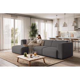 OTTO home Ecksofa &raquo;Merid L-Form, B: 295 cm - OTTO. Verl&auml;ssliche Qualit&auml;t.&laquo; jederzeit durch Module erweiterbar grau Struktur fein (100% Polyester);