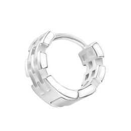 Firetti Damen Single-Creole &raquo;Schmuck Geschenk Ohrschmuck einzeln Chain Reaction&laquo; silber 12,9mm, Edelstahl