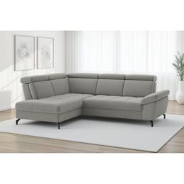 Sit & More sit&more Ecksofa &raquo;Vanity; L-Form, B. 254 cm&laquo; Inkl.Sitz-,Kopf-und Armteilverstellung 100% Polyester B/H/T: 254cm x 84cm x 197cm, Flachgewebe, Ottomane 