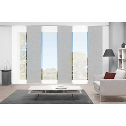 Vision S Schiebegardine &raquo;PIVE 6er SET&laquo; Paneelwagen 6 Stk. tlg. Schiebevorhang Digidruck 6er Set PIVE silber Polyester 260cm, Paneelwagen, 60cm