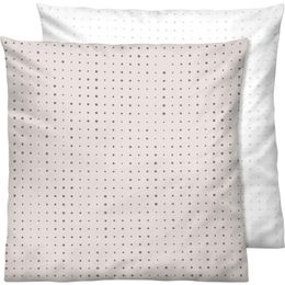 Biberna Kissenbez&uuml;ge &raquo;Mix & Match&laquo; individuell kombinierbar braun Mako-Satin, Obermaterial: 100% Baumwolle B/L: 80cm x 80cm, 1 Stk., Mako-Satin