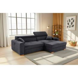 Jockenh&ouml;fer Ecksofa &raquo;Slider L-Form, B: 277 cm Couch, 60cm elektrische Sitztiefenverstellung&laquo; 140kg Belastbarkeit, USB-Anschluss, Kopfteilverstellung & Zierkissen 