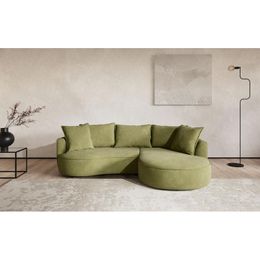 OTTO home Ecksofa &raquo;Sana L-Form, B: 260 cm, organische Form, Otto.Verl&auml;ssliche Qualit&auml;t&laquo; Loungesofa mit Wellenunterfederung gr&uuml;n 94% POLYESTER (PES) 6%