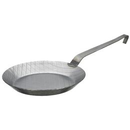 GSW Bratpfanne &raquo;Eisen&laquo; Eisen 1 tlg. Pfanne aus rauten geschmiedetem Eisen in starker Gastro-Qualit&auml;t silber &Oslash; 28cm + H&ouml;he 3,8cm