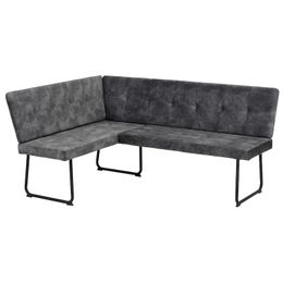 Hela Eckbank &raquo;JANINA&laquo; langer Schenkel wahlweise links oder rechts schwarz Stoff B/H/T: 184cm x 88cm x 134cm, Microfaser, langer Schenkel rechts