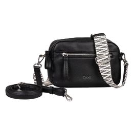 Gabor Damen Handtasche &raquo;Silena&laquo; Damen Umh&auml;ngetasche, Schultertasche mit stylischem Gurtband schwarz B/H/T: 22cm x 15cm x 7cm