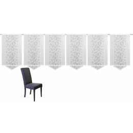 Home Wohnideen Schiebegardine &raquo;JENNA&laquo; Klettband 6 Stk. tlg. Schiebevorhang Jacquard Set, inkl. Befestigungszubeh&ouml;r wei&szlig; Jacquard, Polyester 125cm, 