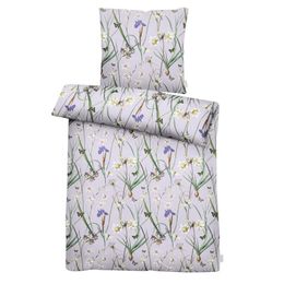 Apelt Bettw&auml;sche &raquo;Milly&laquo; modisches Blumenallover lila Satin (Bio-Baumwolle), Obermaterial: 100% Baumwolle B/L: 135cm x 200cm, 1 Stk., 1 Stk., Satin (
