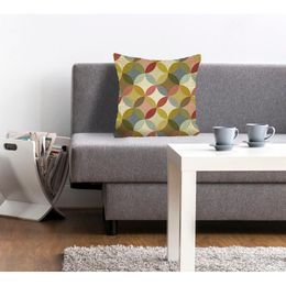 queence Dekokissen &raquo;Darius&laquo; mit einem bunten Muster bunt Polyester B/L: 40cm x 40cm, 1 Stk.