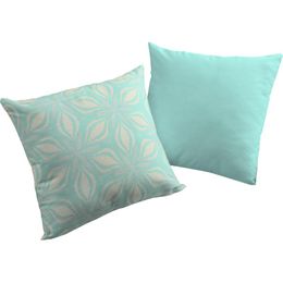 Adam Dekokissen &raquo;Retro Floret&laquo; GOTS zertifiziert blau Obermaterial: 100% Baumwolle B/L: 40cm x 40cm, 1 Stk.