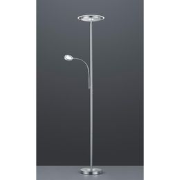 REALITY LEUCHTEN LED Stehlampe &raquo;Ackbar&laquo; LED-Board 1 Stk. Warmwei&szlig; Touchdimmer, Lesearm, Fluterschale kippbar, 1700 Lumen, 3000 Kelvin grau 1, H: 