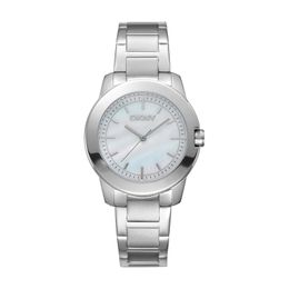DKNY Damen DKNY Quarzuhr &raquo;Park Ave Midi&laquo; Armbanduhr, Damenuhr, Edelstahlarmband, analog silber Einheitsgr&ouml;&szlig;e