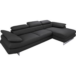COTTA Ecksofa &raquo;Solution L-Form, B:286cm,modern mit Relaxarmlehne, Wellenunterfederung&laquo; mit Arm- & Kopfteilverstellung, wahlweise mit Schlaffunktion 