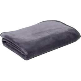 G&ouml;zze Plaid &raquo;Haustierdecke Cashmerefeeling&laquo; strapazier- und widerstandsf&auml;hig grau Polyester B/L: 100cm x 150cm