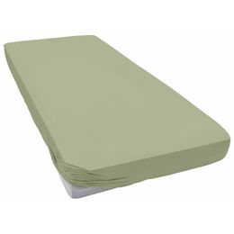 Estella Spannbettlaken &raquo;Jersey Topper aus Baumwolle mit Elasthan&laquo; f&uuml;r Topper bis 10 cm H&ouml;he gr&uuml;n Jersey, Obermaterial: 97% Baumwolle, 3% Elasthan B/L: 100cm x