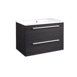 Welltime Waschtisch &raquo;Serena, Waschbeckenunterschrank inkl. Waschbecken, Badm&ouml;bel&laquo; Breite 81,5 cm, Soft-Close-Funktion, FSC schwarz B/H/T: 81,5cm x 