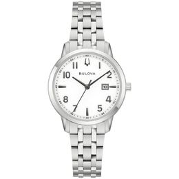 Bulova Damen Quarzuhr &raquo;Sutton&laquo; Armbanduhr, Damenuhr, Edelstahlarmband, analog, Datum Einheitsgr&ouml;&szlig;e