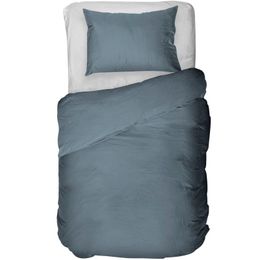 Kayori Bettw&auml;sche &raquo;Ochi&laquo; 2 Stk. 100% Tencel blau Lyocell, Obermaterial: 100% Baumwolle B/L: 135cm x 200cm, 1 Stk., 1 Stk., Lyocell, B/L: 80cm x 80cm, 