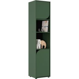 Kleiderschrank &raquo;2-t&uuml;riges B&uuml;cherregal&laquo; Ein sehr funktioneller Schrank mit Regal. gr&uuml;n Holzwerkstoff Gr&uuml;n, B/H/T: 45cm x 200cm x 40cm, T&uuml;ren: 2 Stk. 