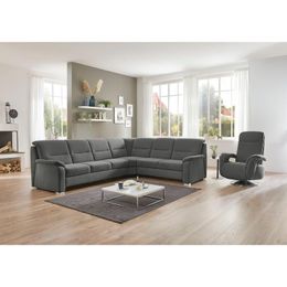 Die PlanBar Ecksofa &raquo;PP-HS10002&laquo; wahlweise mit Kopfteilverstellung, Schlaffunktion und Stauraum 100% Polyester B/H/T: 303cm x 92cm x 245cm, 